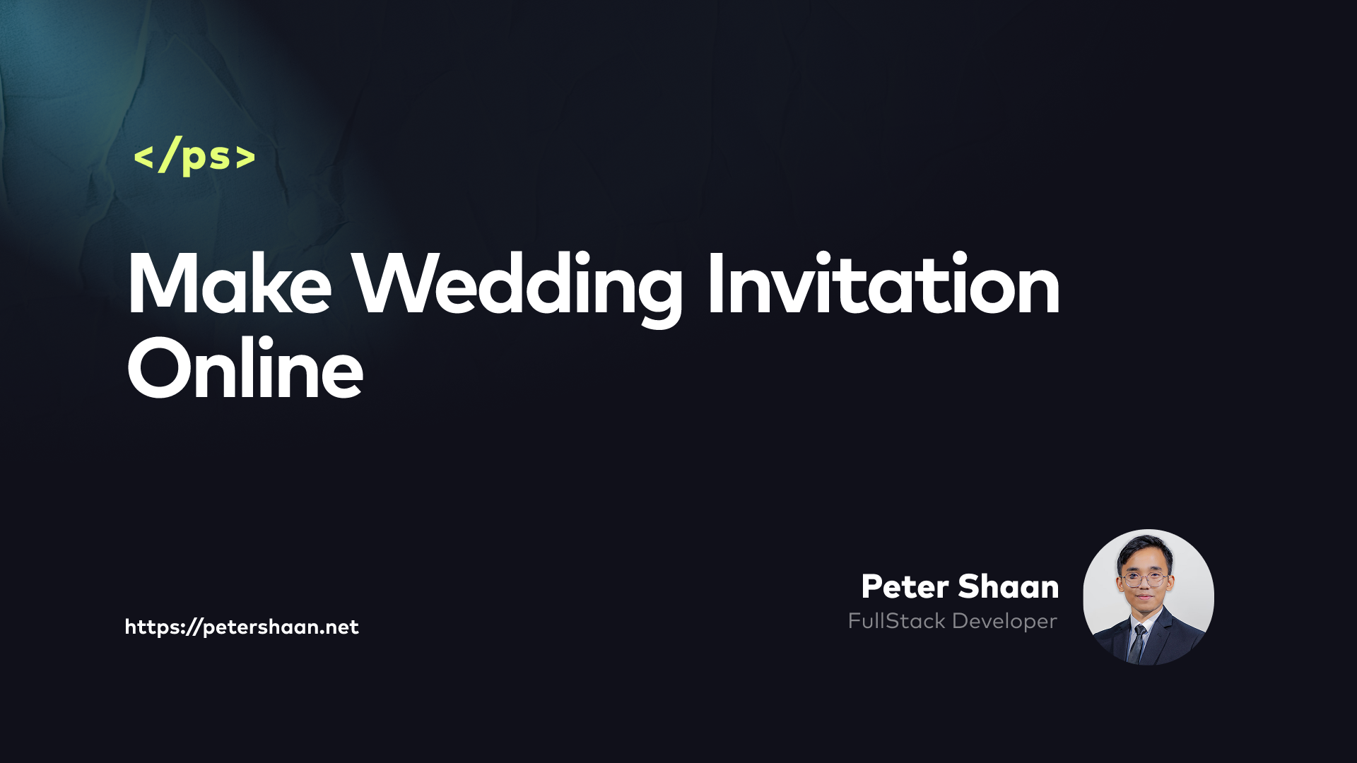 Make Wedding Invitation Online | Peter Shaan
